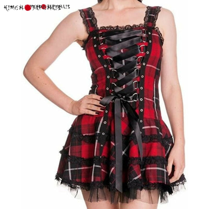 ROBE KAWAII JAPONAISE PIN-UP ÉCOSSAISE